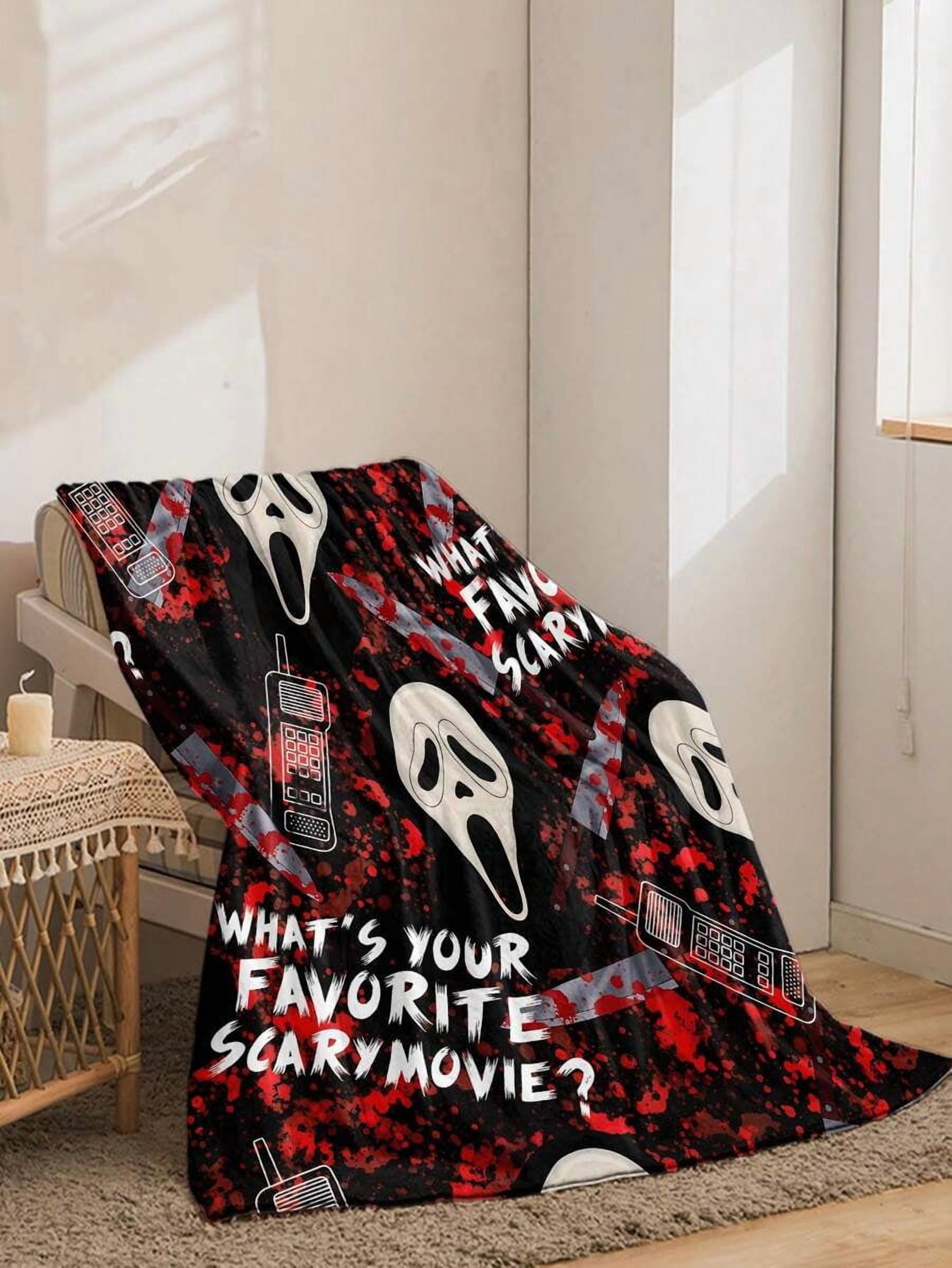 Personalized Horror Ghost Flannel Blanket - Soft Throw for Sofa, Bed ...