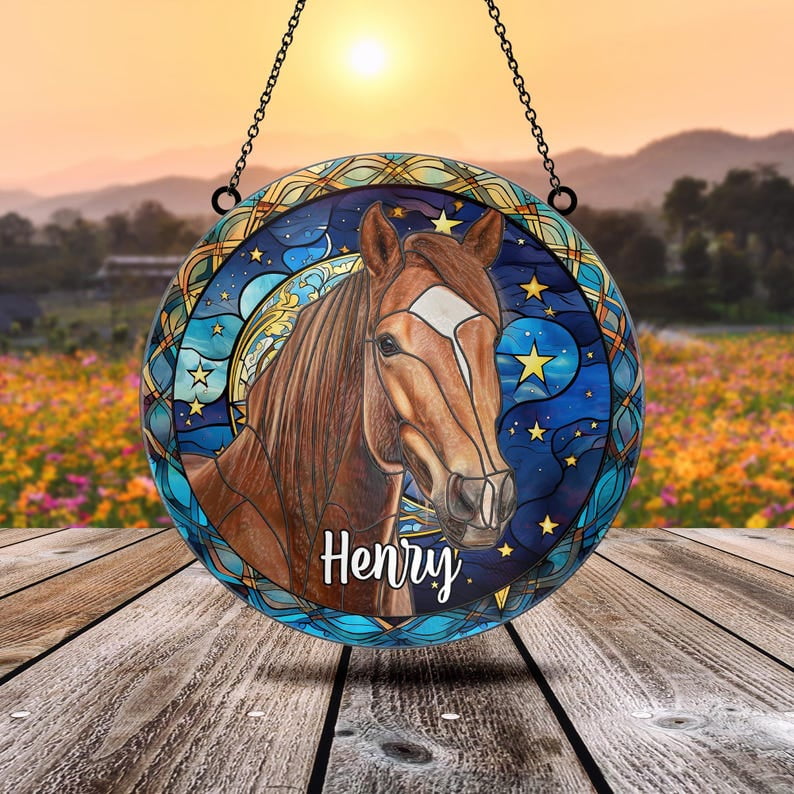 Personalized Horse Memorial Suncatcher Window Hanging – Acrylic Pet ...