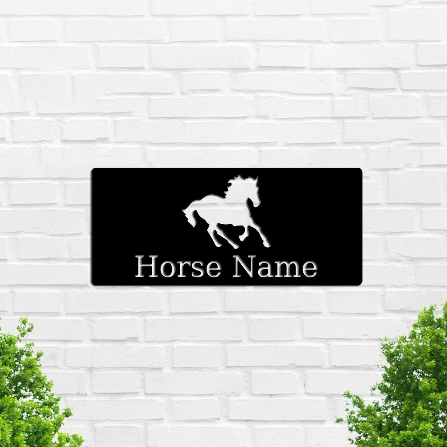 Personalized Horse Name Sign Metal Wall Art Horse Stall Hanging Gift ...