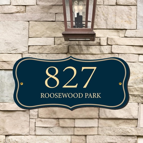 Personalized House Address Sign for Wall, Custom Metal House Numbers ...