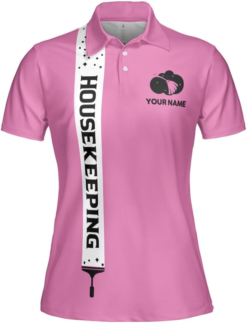 Personalized Housekeeping Polo Shirts 3D Print Cleaning Service ...