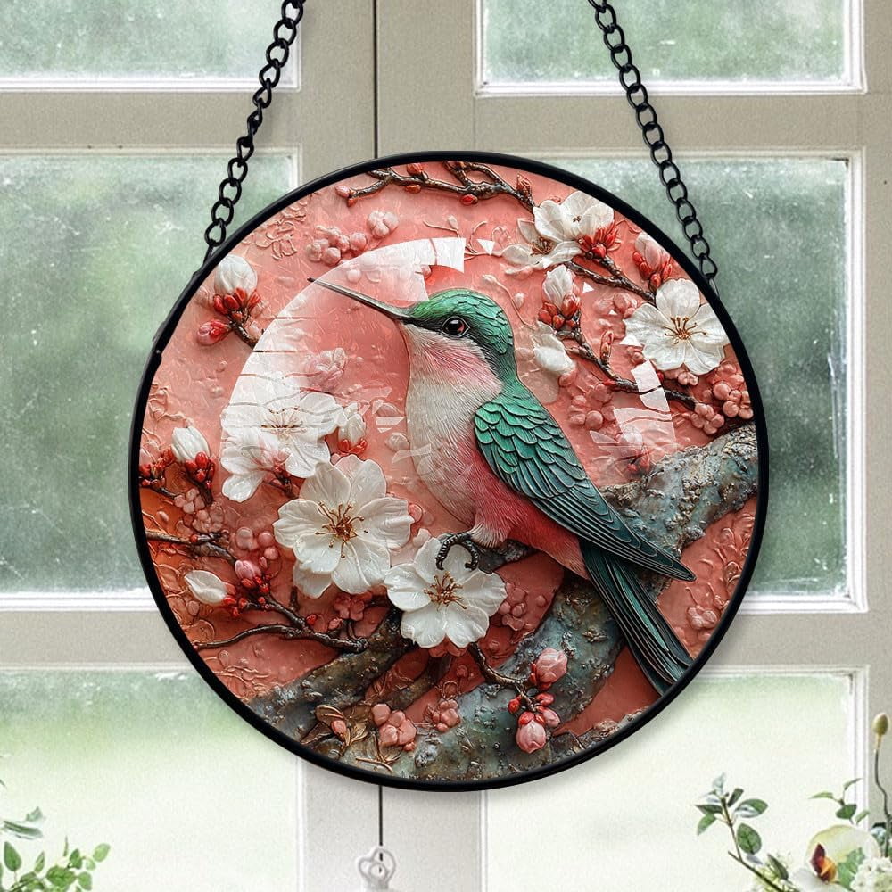 Personalized Hummingbird Suncatcher Stained Glass Suncatchers ...