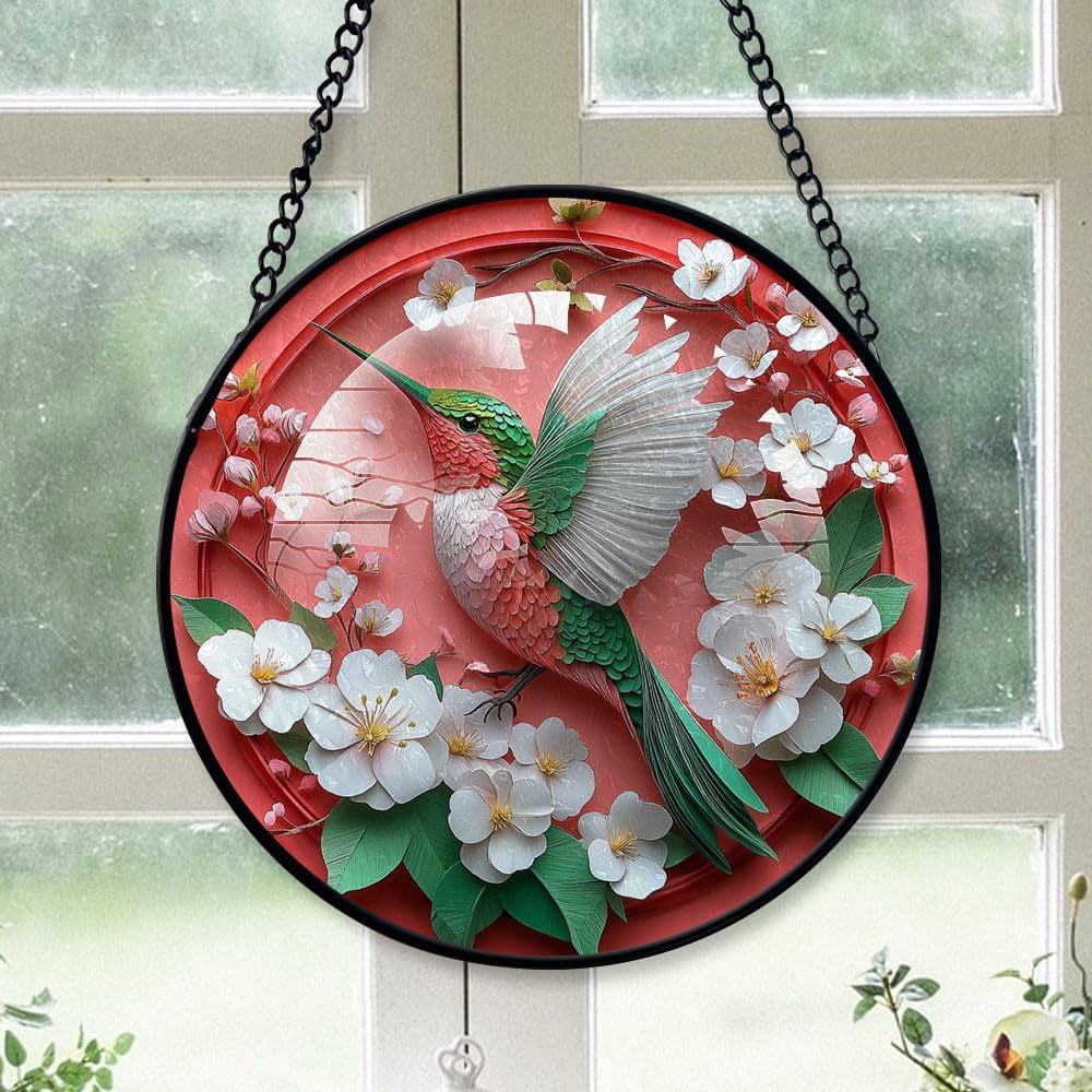 Personalized Hummingbird Suncatcher Stained Glass Suncatchers ...