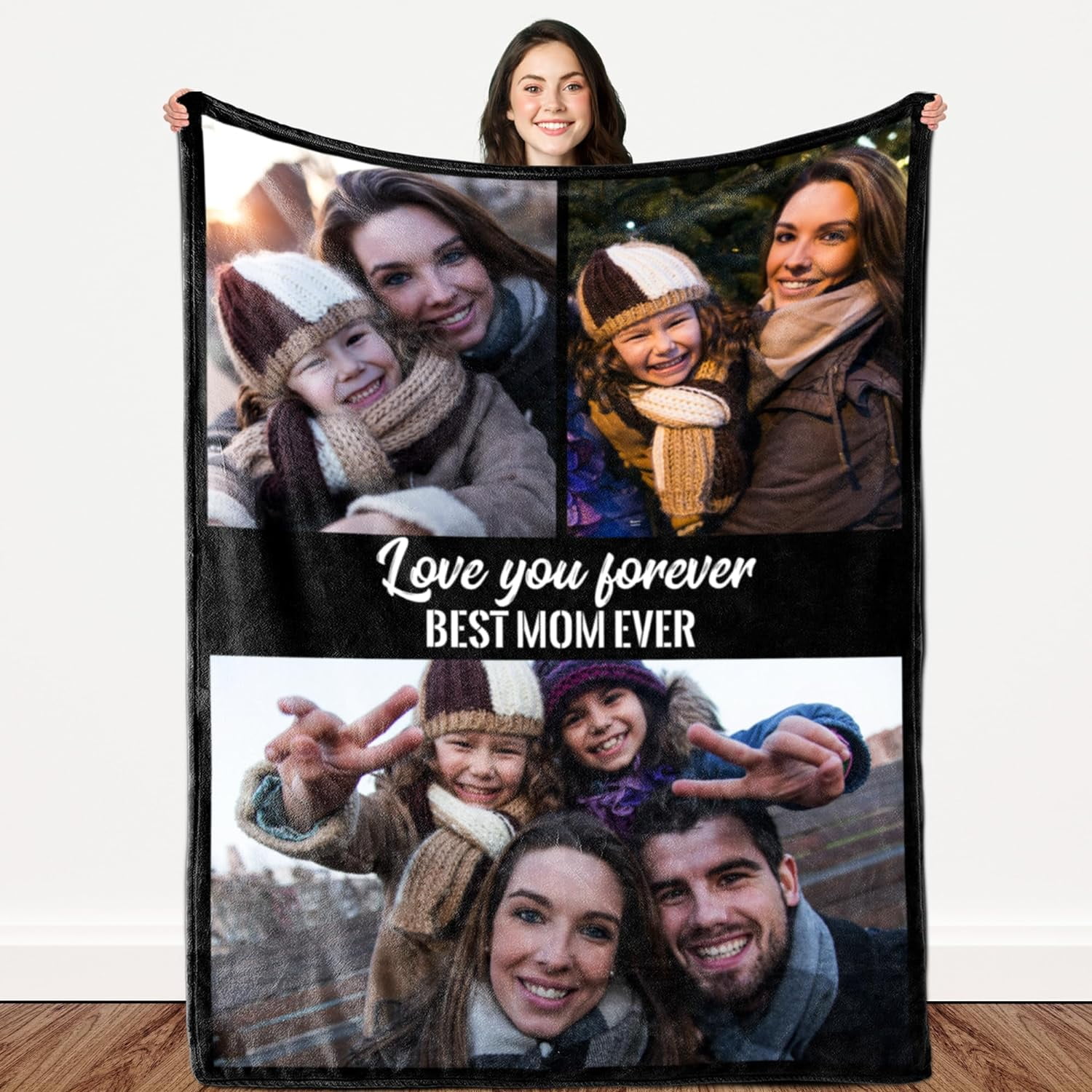 Personalized I Love You Photo Blankets for Mom Gifts from Daughter Son ...