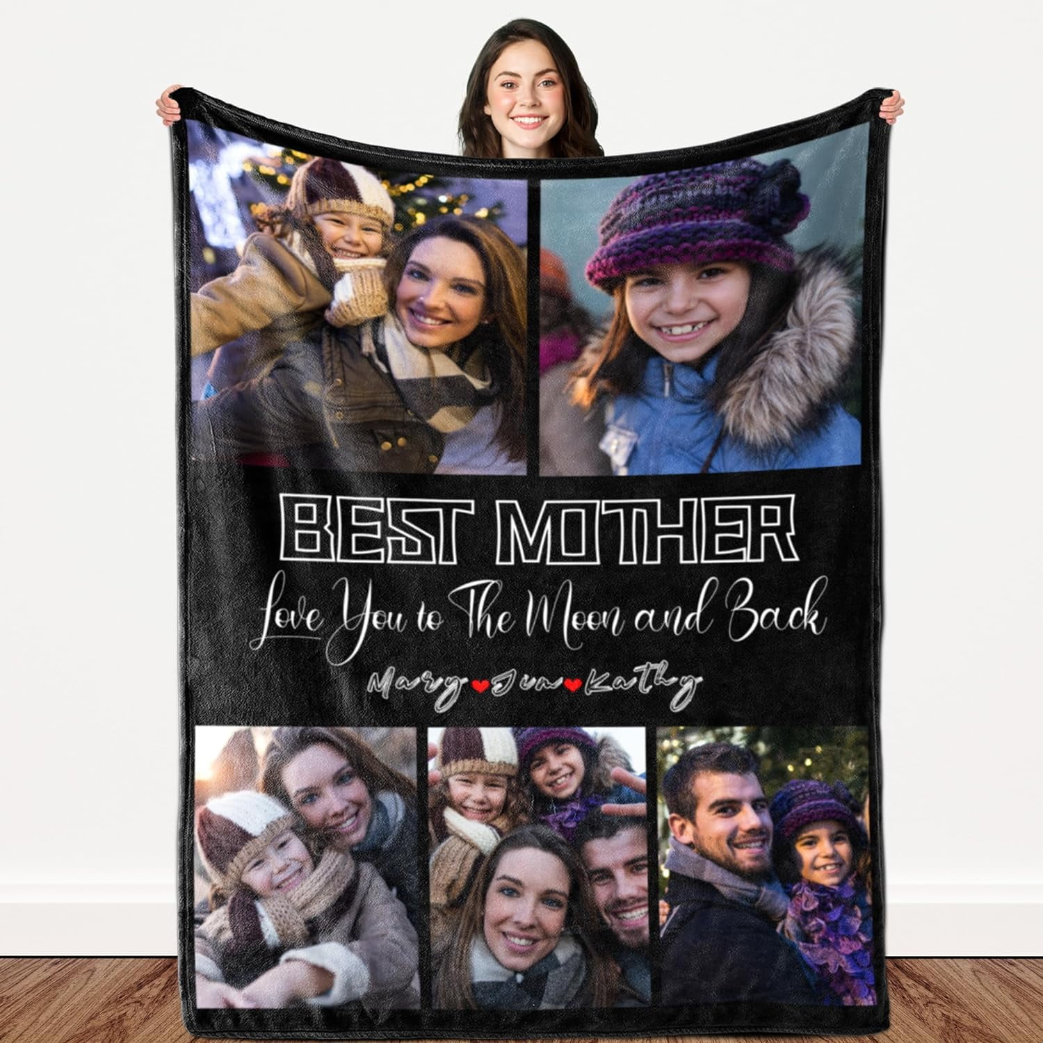 Personalized I Love You Photo Blankets for Mom Gifts from Daughter Son ...