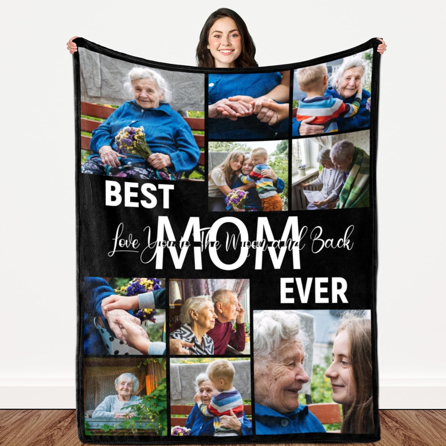 Personalized I Love You Photo Blankets for Mom Gifts from Daughter Son ...