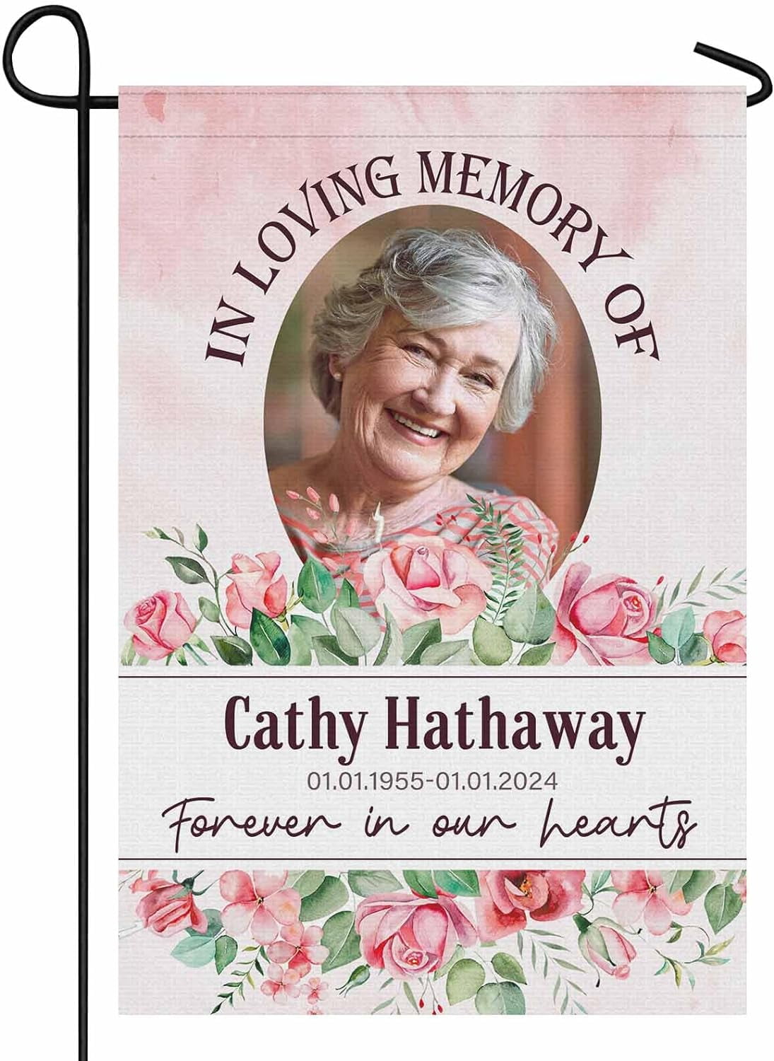 Personalized In Loving Memory Of Mom Garden Flags With Photo,Custom ...