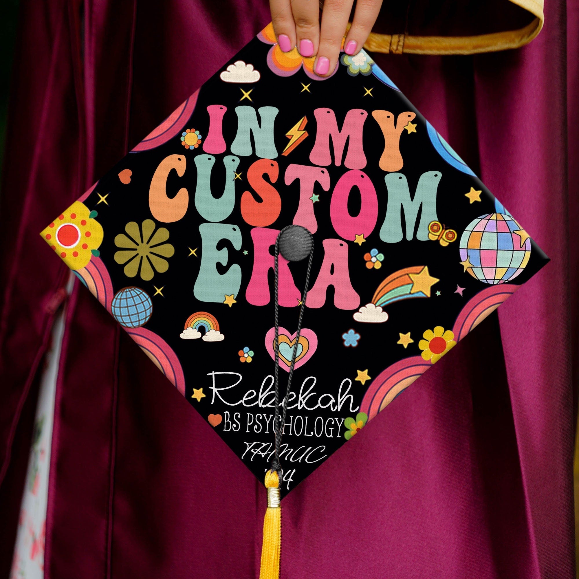 Personalized In My Custom Era Graduation Cap Topper, Custom In My Era ...