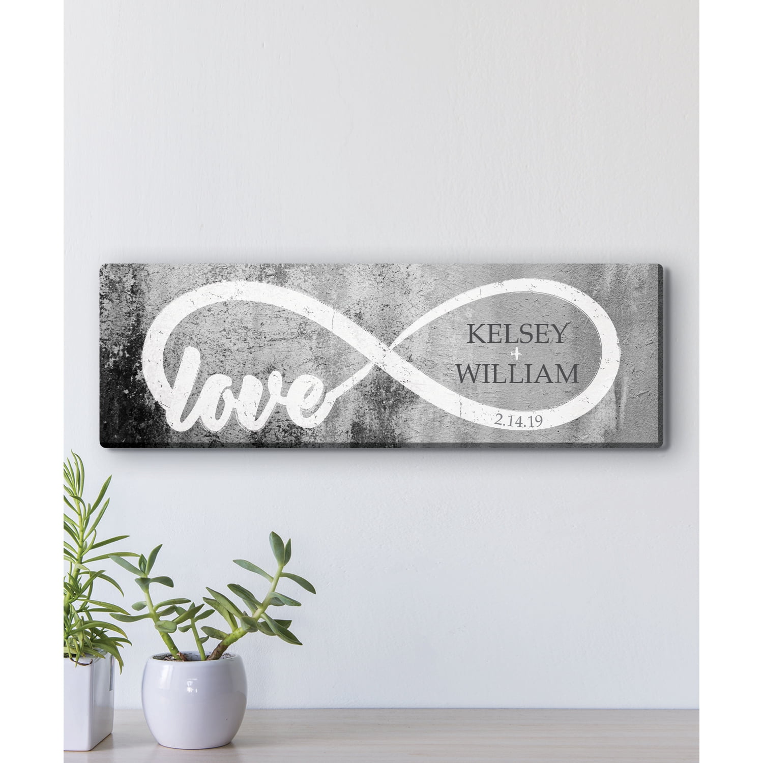 Personalized Infinite Love Canvas Print - Walmart.com