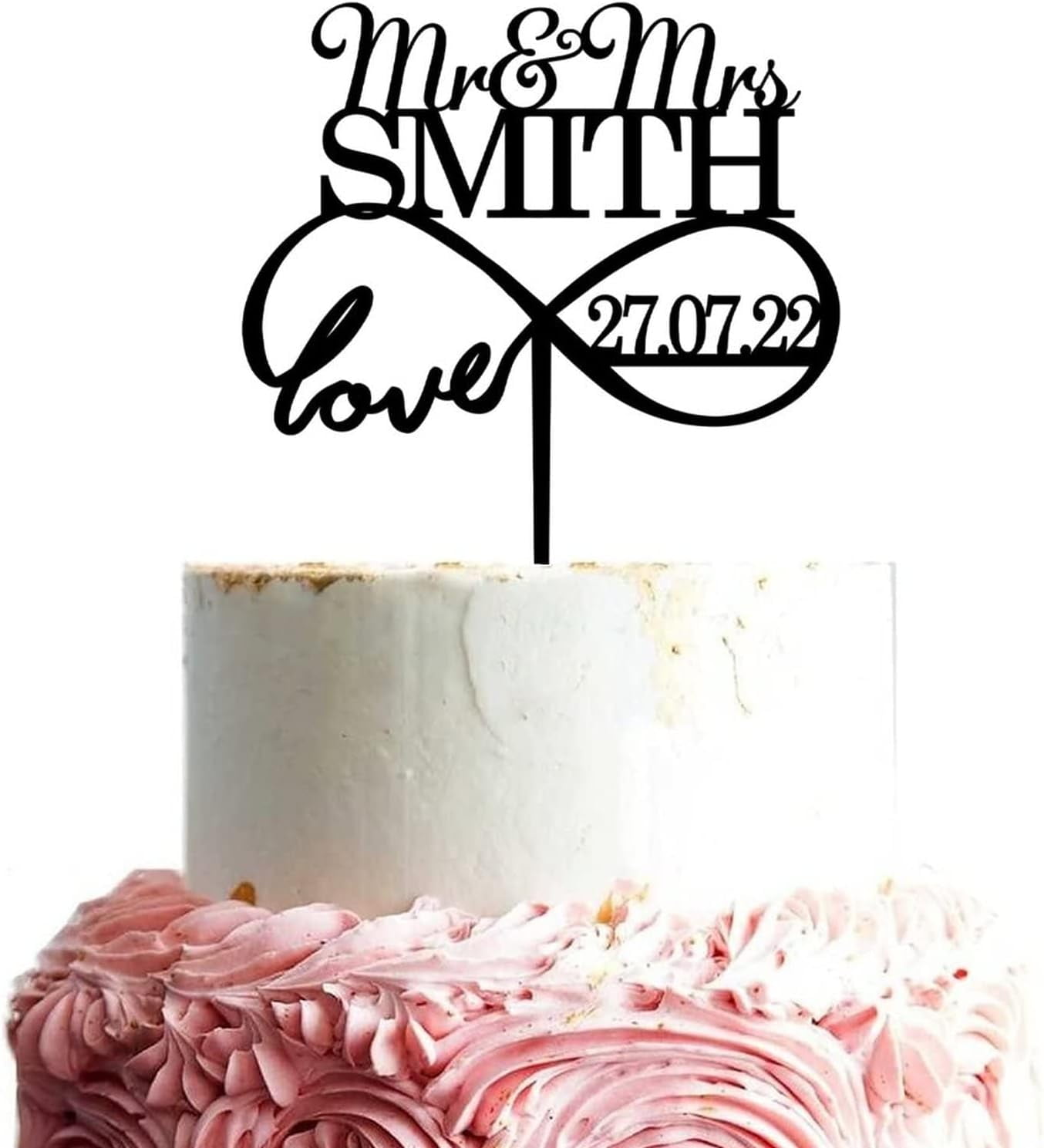 Personalized Infinity Symbol Mr & Mrs Wedding Cake Topper Customized ...