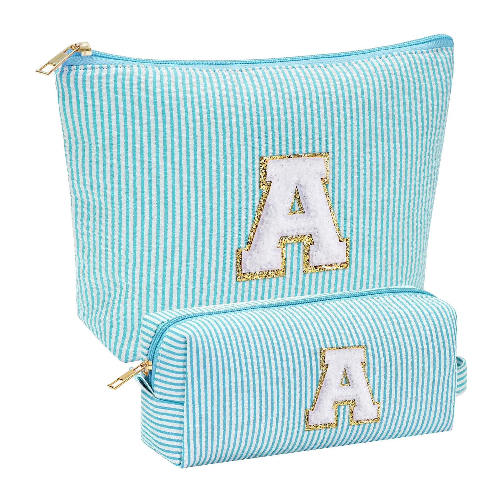 Personalized Initial Makeup Bag | Pink Cosmetic Travel Bag | 11 12 13 ...