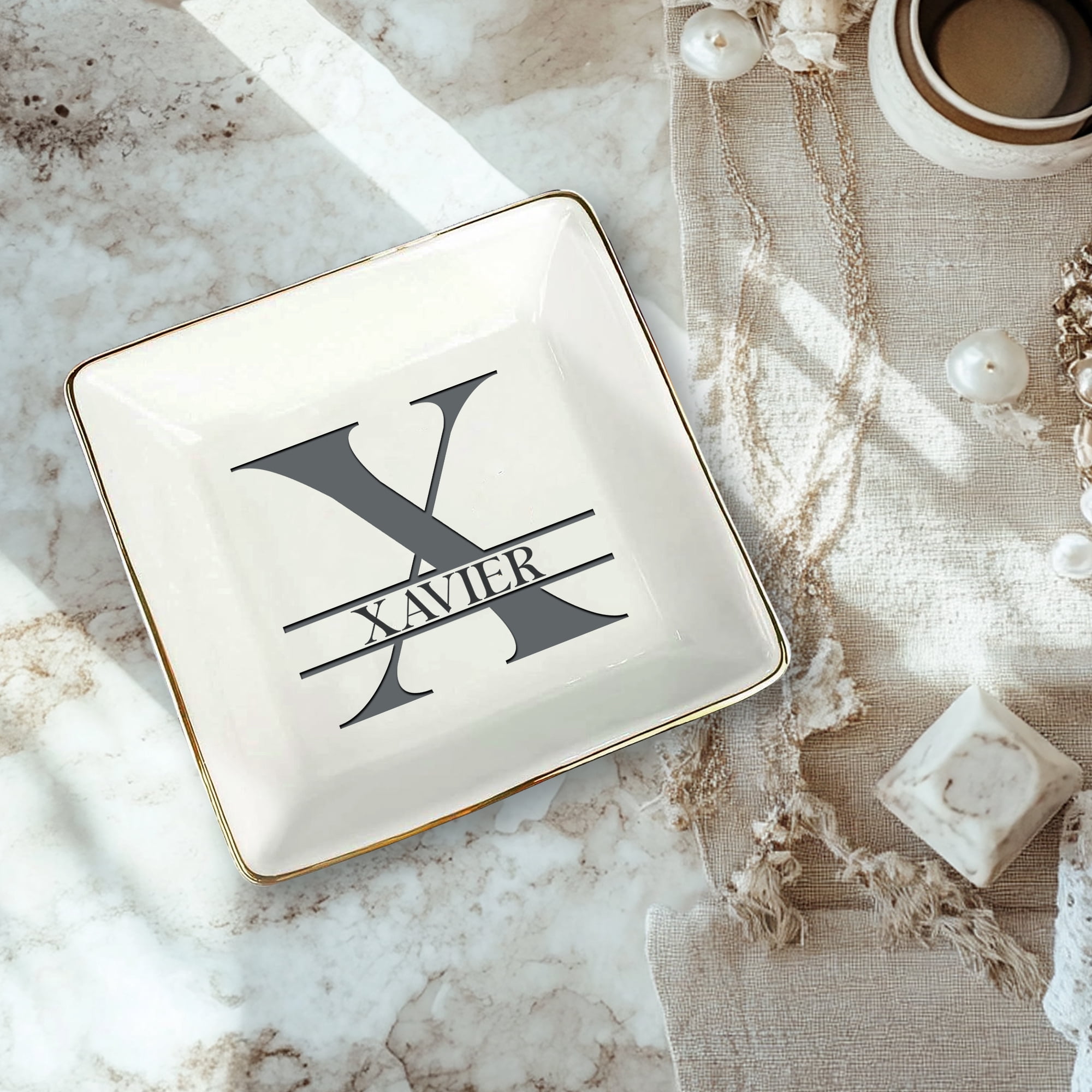 Personalized Initial Ring Dish – Custom Jewelry Tray with Name or ...