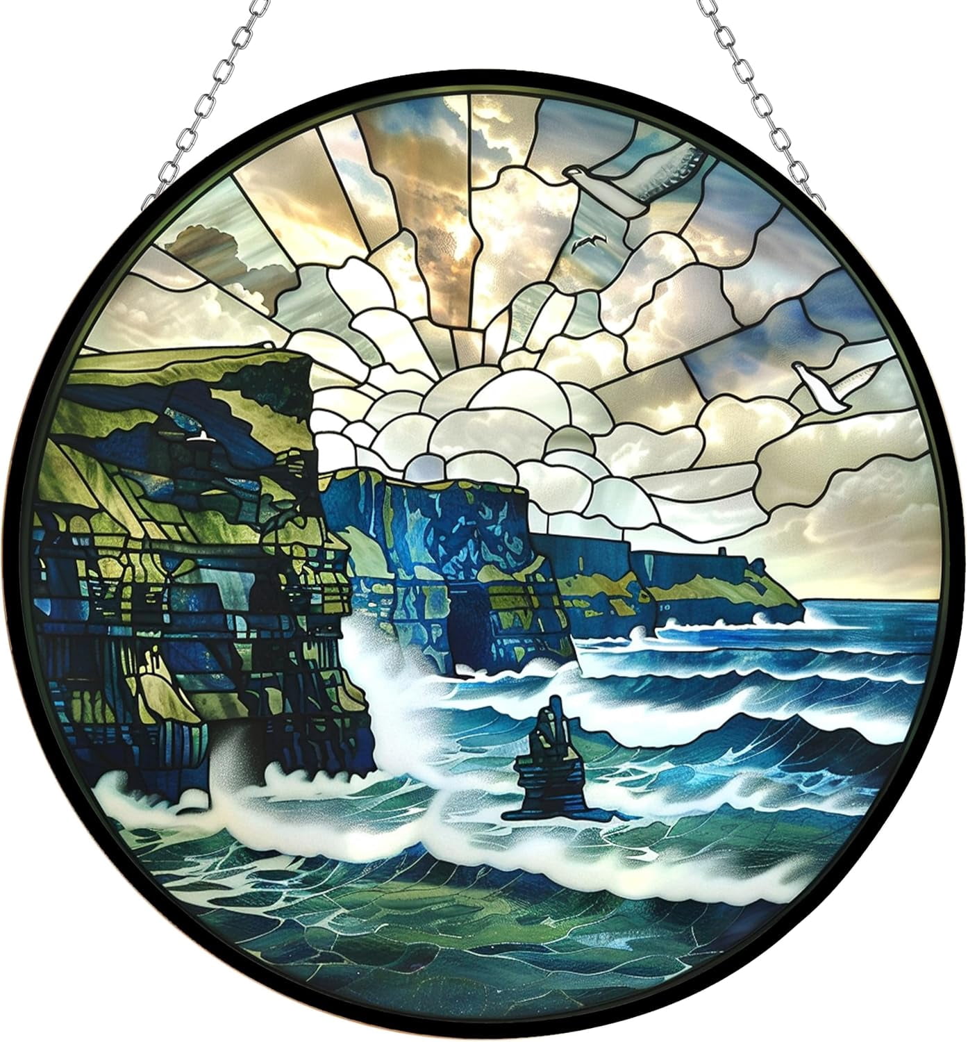 Personalized Ireland Stained Glass Window Hangings Stained Glass ...