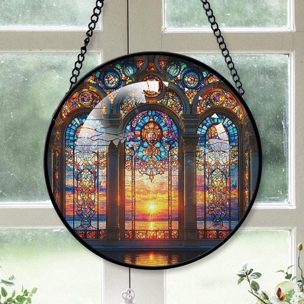 Personalized Italian City Canal Suncatcher Stained Glass, Italian City ...