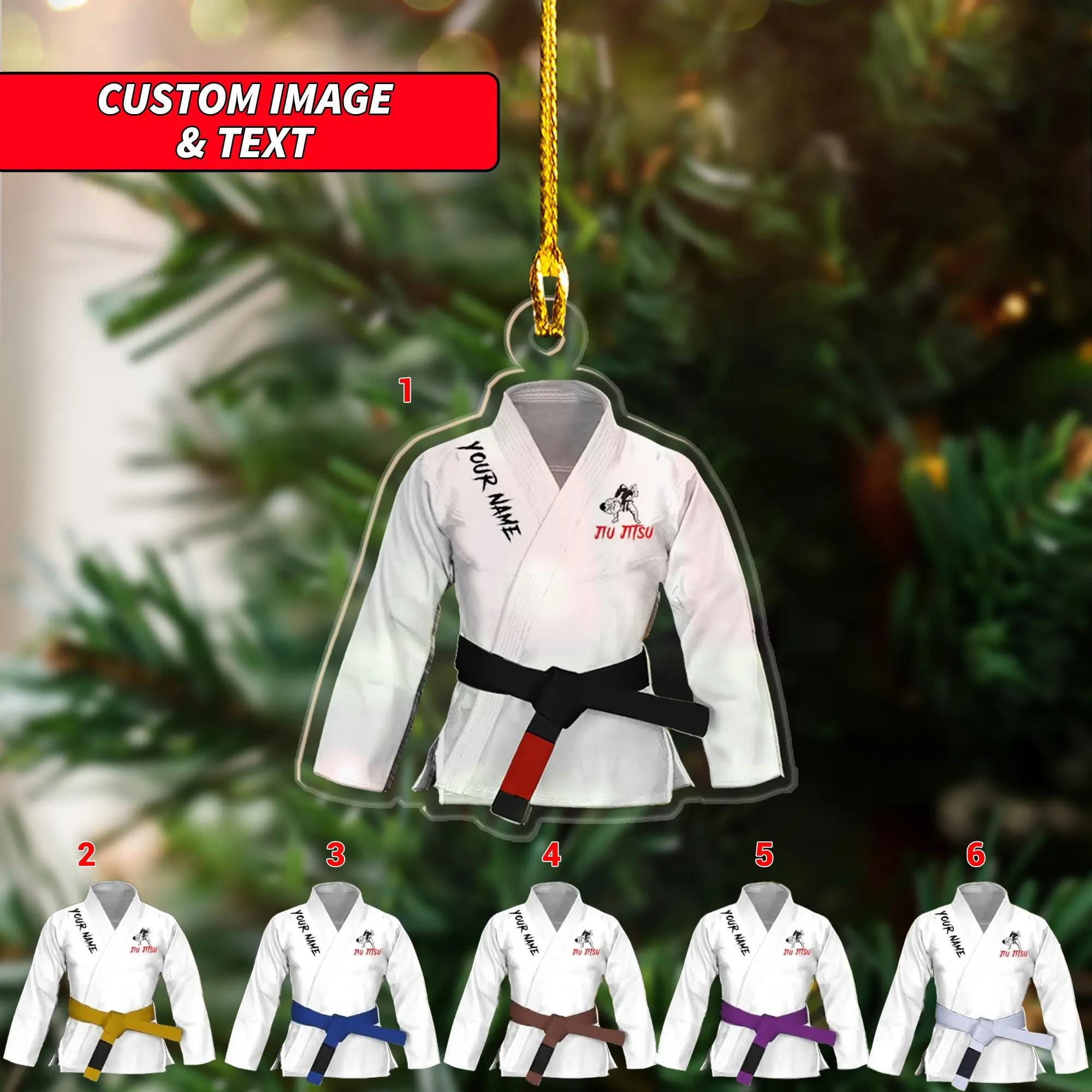 Personalized Jiu Jitsu 2D Flat Ornament 2025 + Brazilian Jiu-Jitsu ...