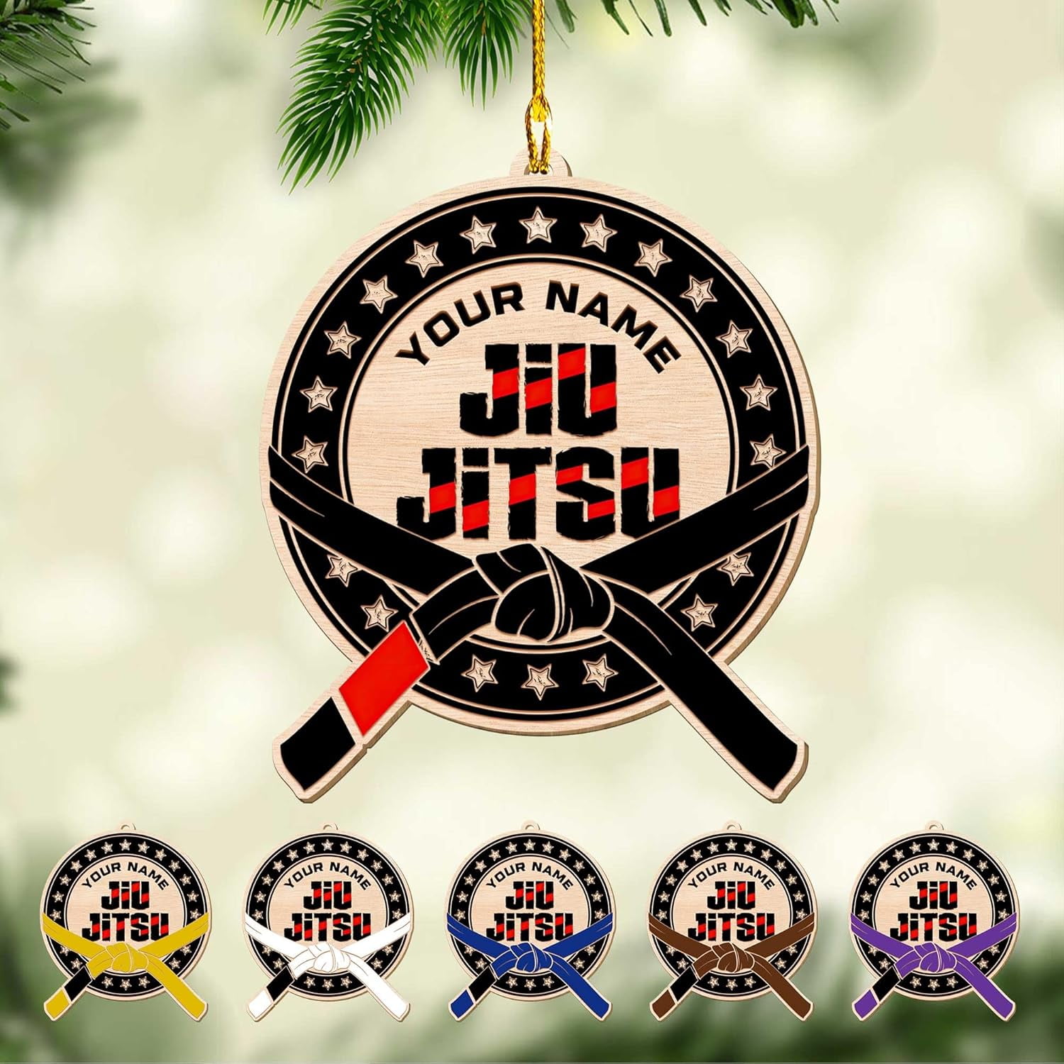 Personalized Jiu Jitsu Ornament Brazilian Jiu Jitsu Gift Hanging for ...
