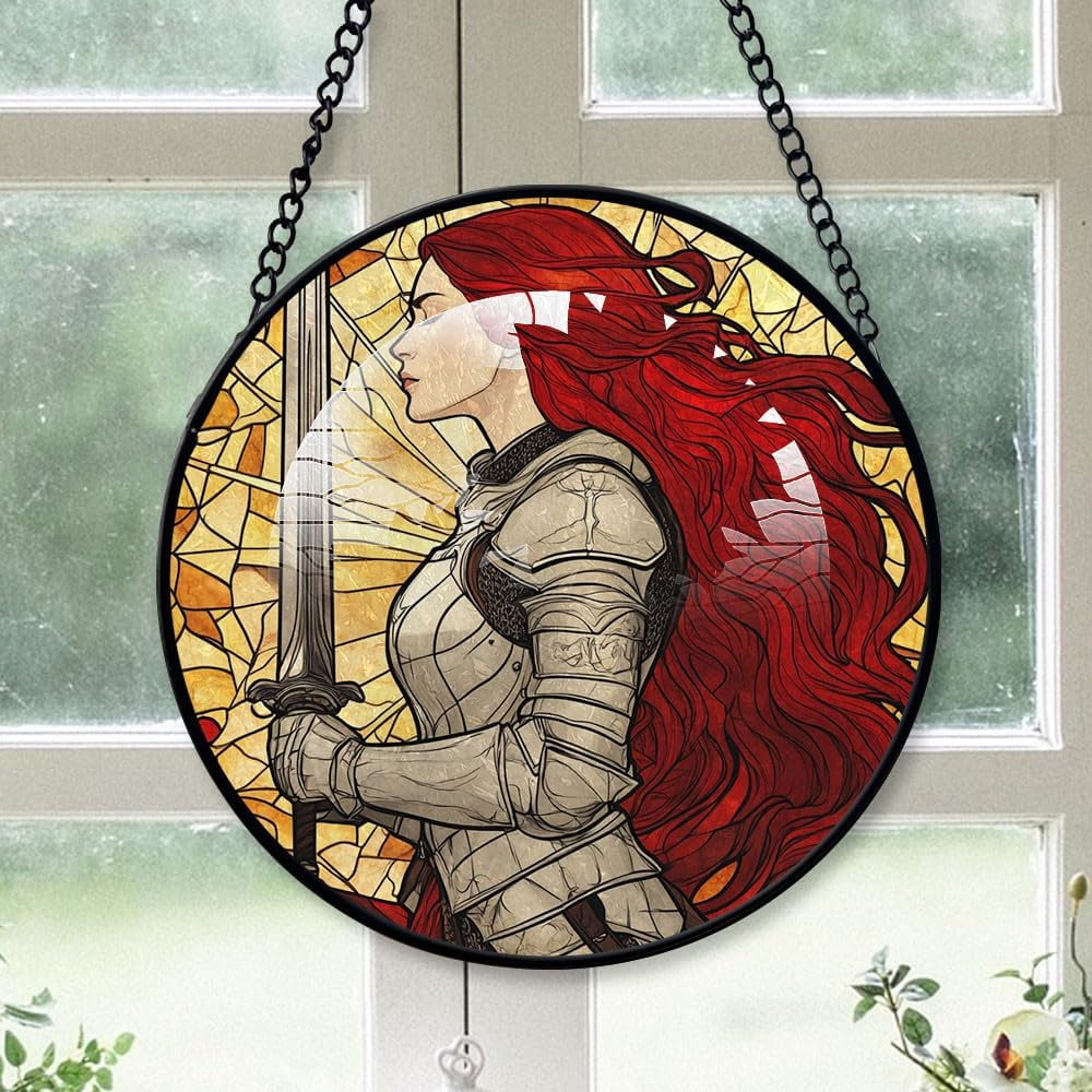 Personalized Joan Suncatcher Stained Glass Suncatchers, Joan Ornament ...