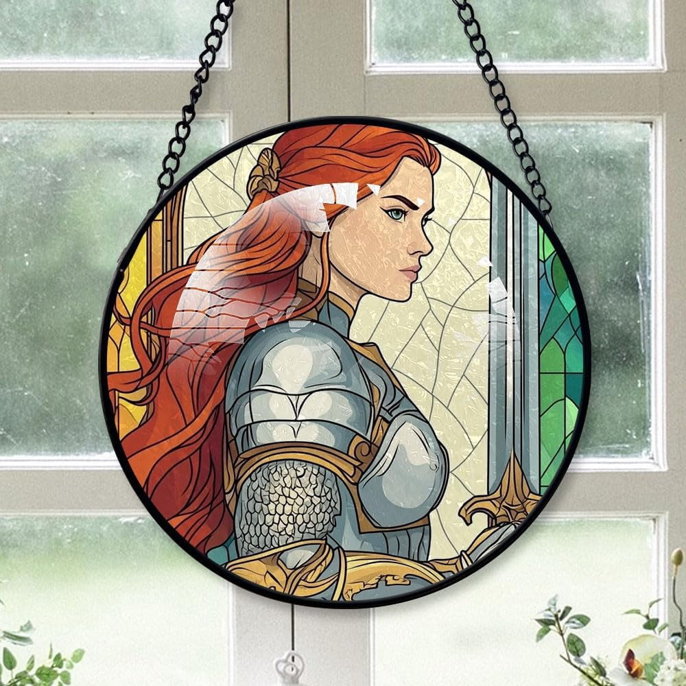 Personalized Joan Suncatcher Stained Glass Suncatchers, Joan Ornament ...