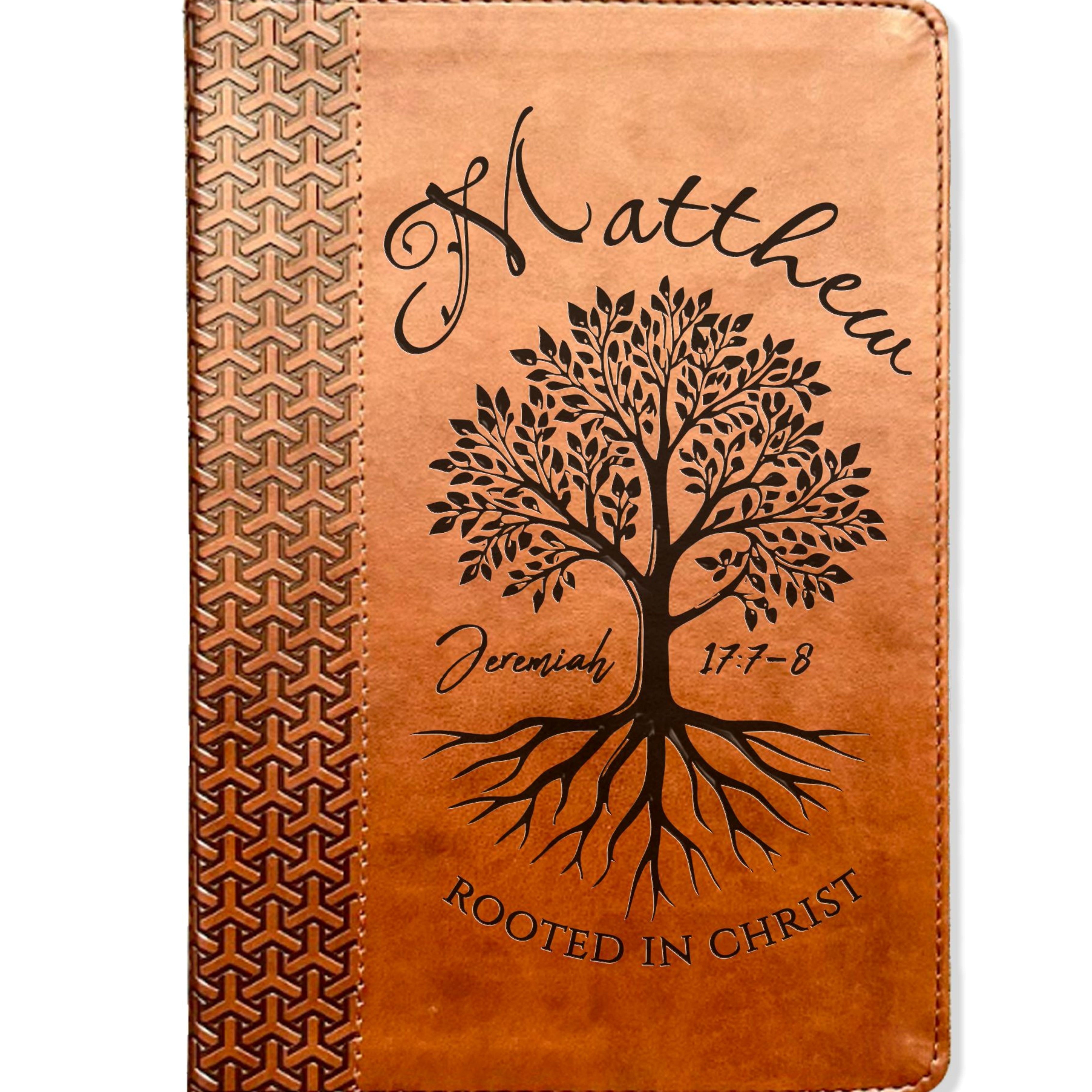 Personalized KJV Study Bible, Custom Engraved Name, Rooted in Christ ...