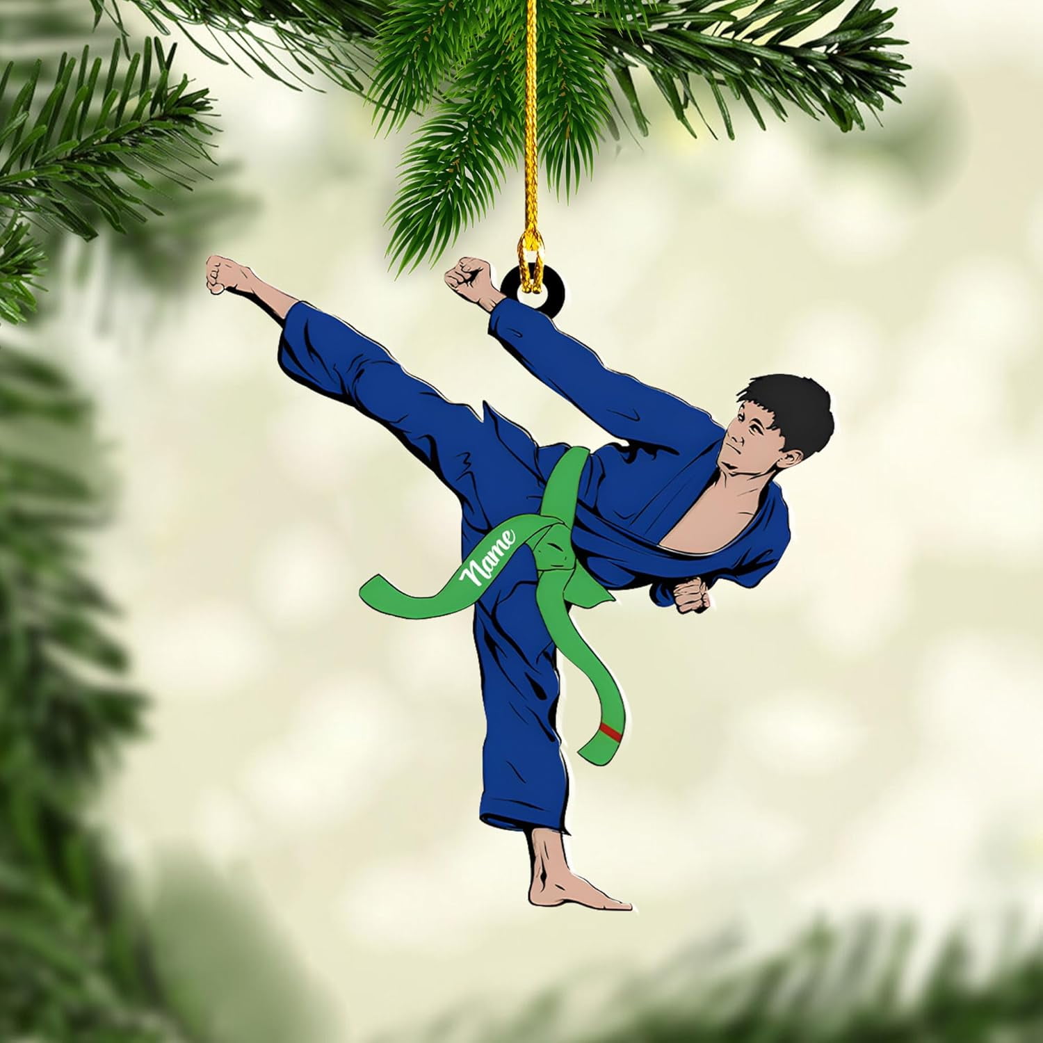 Personalized Karate Ornament, Personalized Karate Uniform Acrylic Shape ...