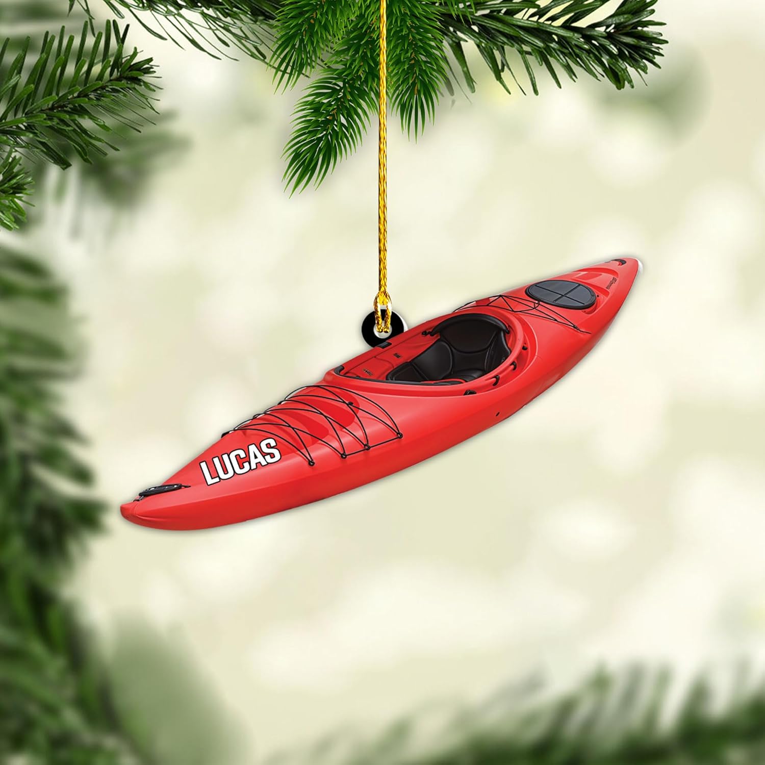 Personalized Kayak Ornament Lake Kayaking Board Ornament Kayak Gift for ...