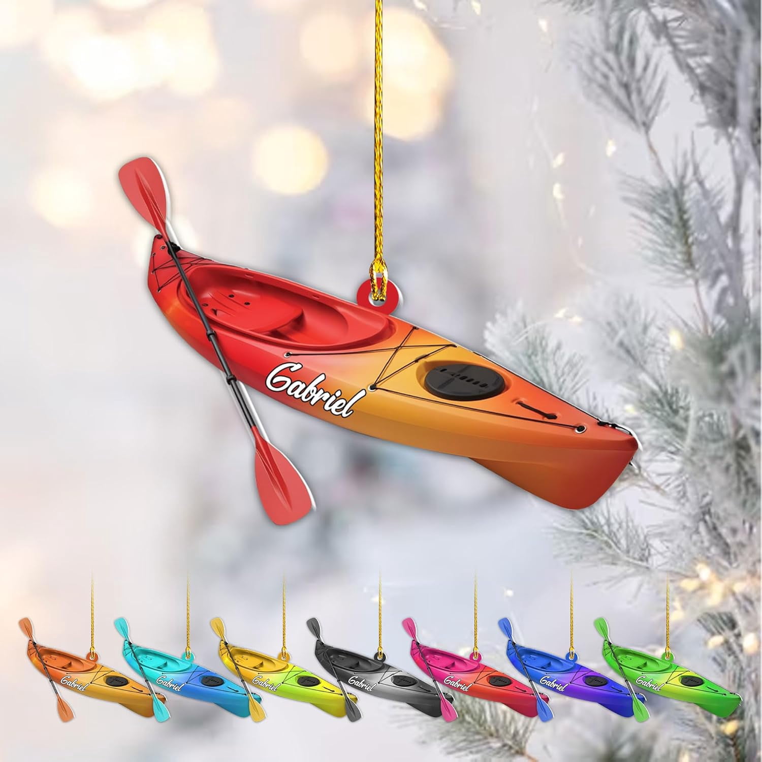 Personalized Kayak Ornament Lake Kayaking Board Ornament Kayak Gift for ...