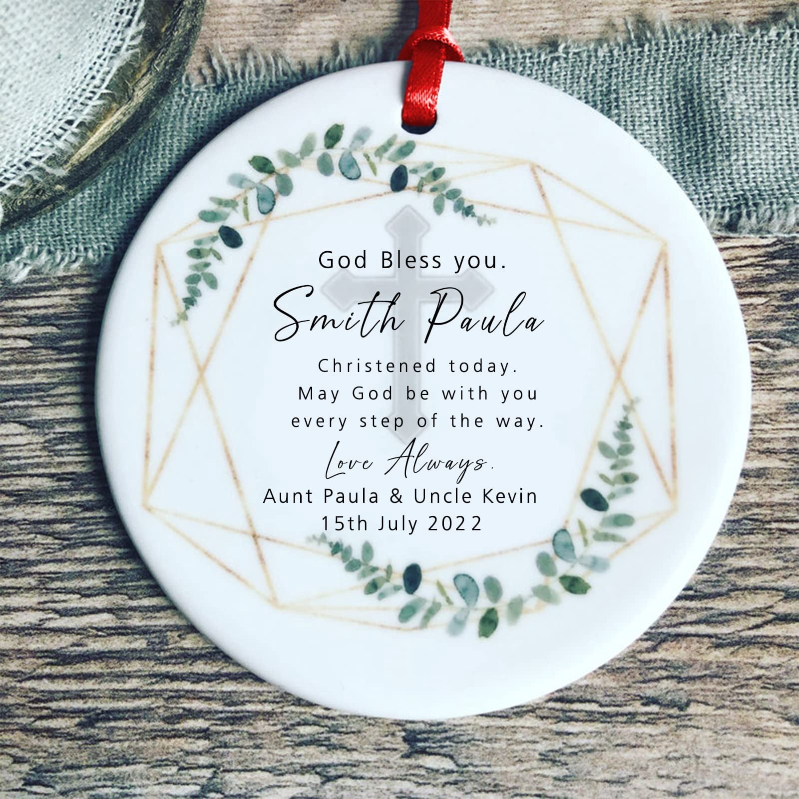 Personalized Keepsake for Christenings, Custom Baptism Christmas ...