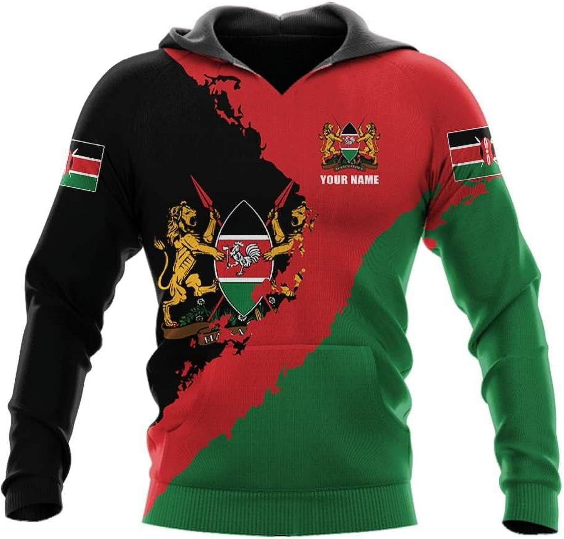 Personalized Kenya Flag 3D Shirts - Kenyan Pride Gift (Hoodie, L ...