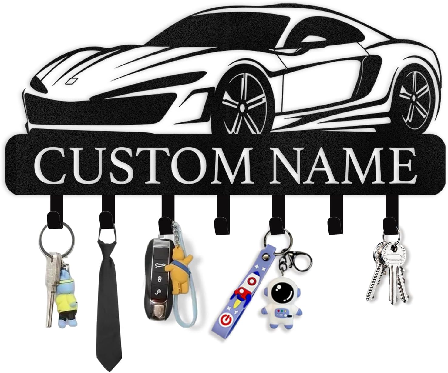 Personalized Key Holder Wall Mount - Custom Key Rack Wall Mount with ...