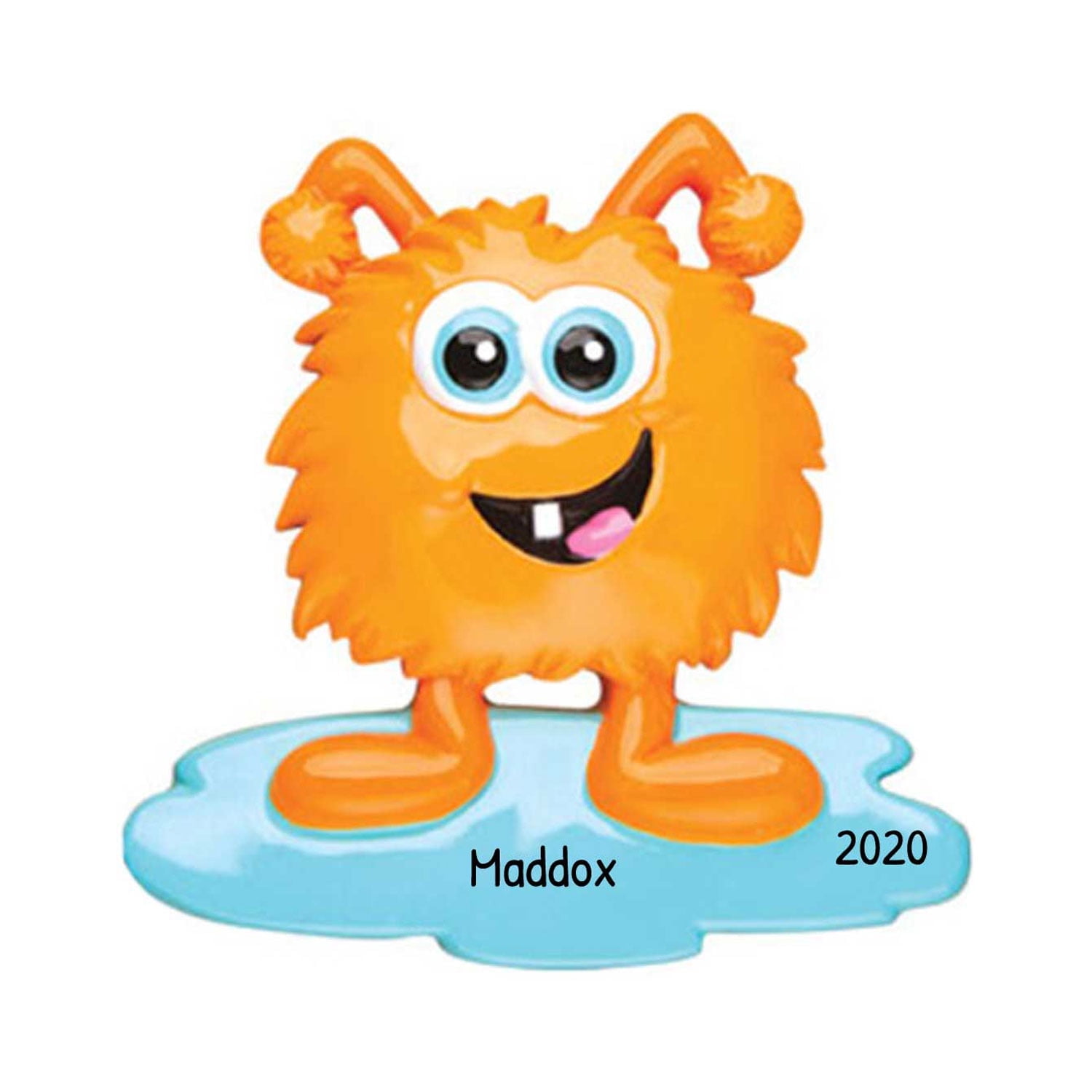 Personalized Kids Ornament Orange Monster Character 1 Count - Ornaments ...
