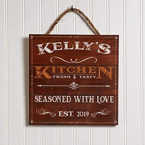 Personalized Kitchen Signs Custom Wood Sign Printed On Real Pine Wood ...