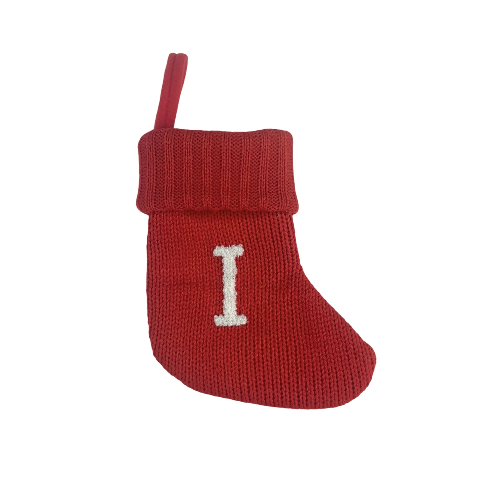 Personalized Knit Stockings for Christmas - Large Letter Embroidered ...