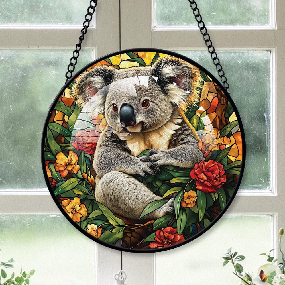 Personalized Koala Suncatcher Stained Glass, Koala Gifts for Women ...
