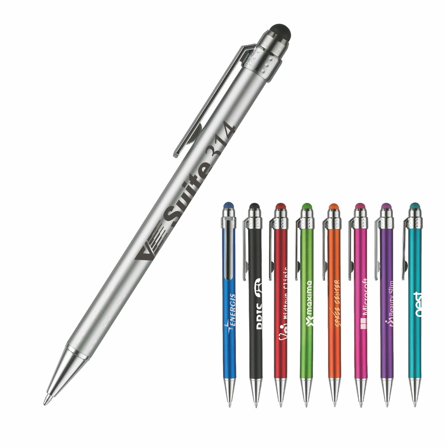 Personalized LAVON Stylus Chrome Click Pen Printed with Your Logo or ...