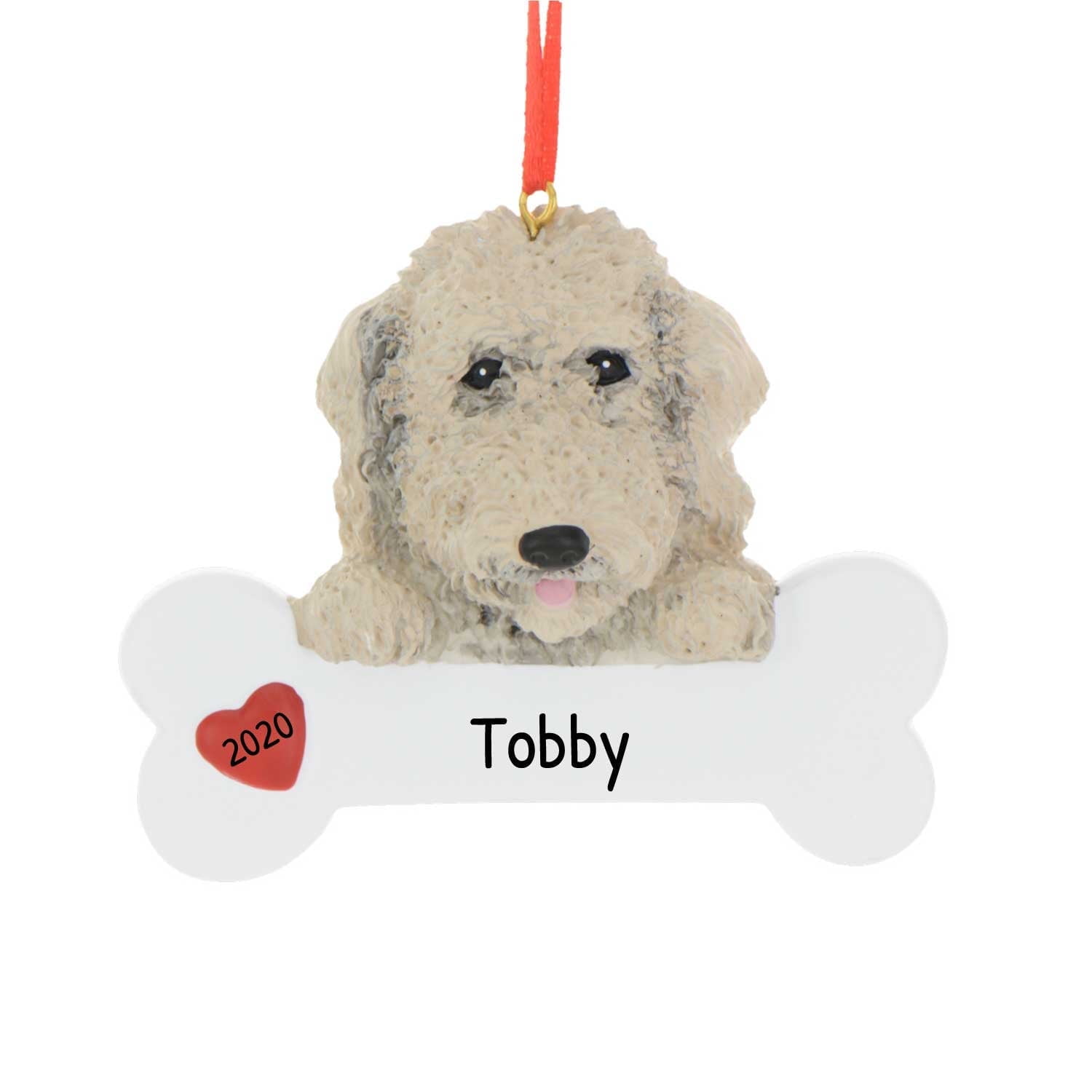 Personalized Labradoodle Ornament with Dog Bone 1 Count - Ornaments by ...