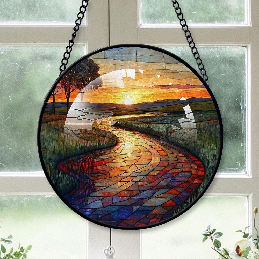 Personalized Landscape Suncatcher Stained Glass, Landscape Gifts for ...