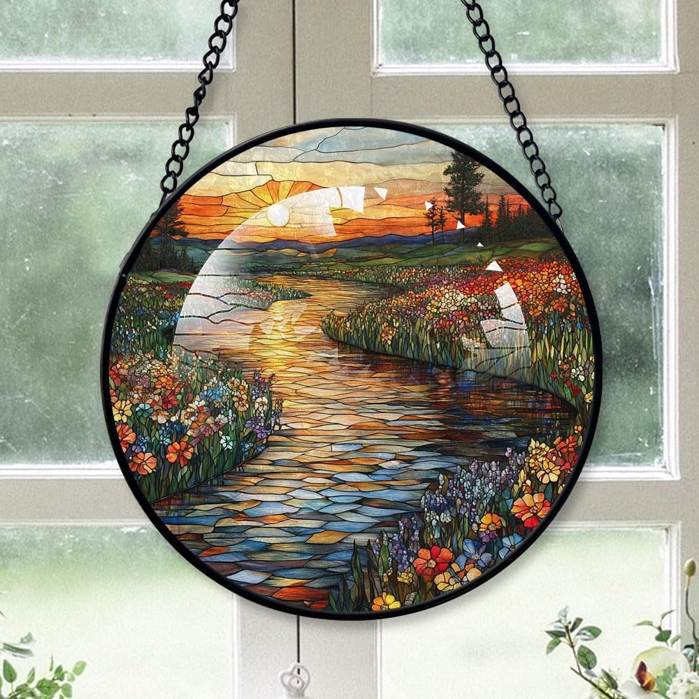 Personalized Landscape Suncatcher Stained Glass Suncatchers, Landscape ...