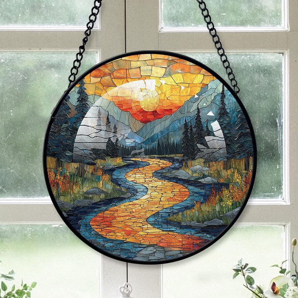 Personalized Landscape Suncatcher Stained Glass Suncatchers, Landscape ...
