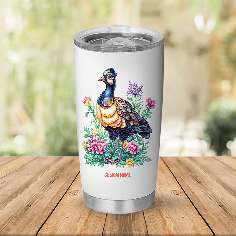 Personalized Lapwing Bird Lover Tumbler 20oz With Handle And Straw ...
