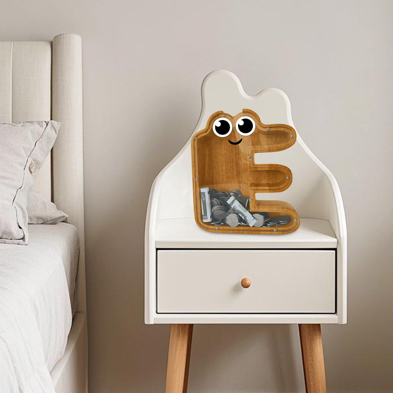 Personalized Large Wooden Kids Letter Piggy Bank - Custom Piggy Bank ...