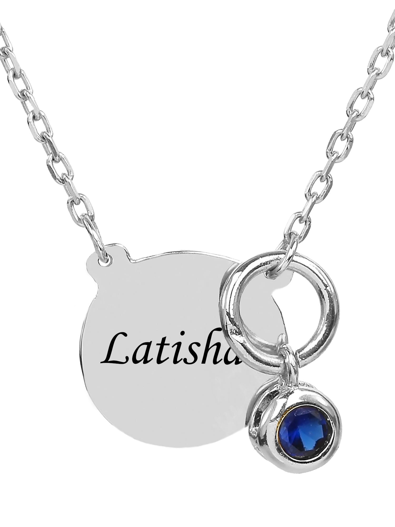 Personalized Laser Engraved Disc Name Necklace - Walmart.com