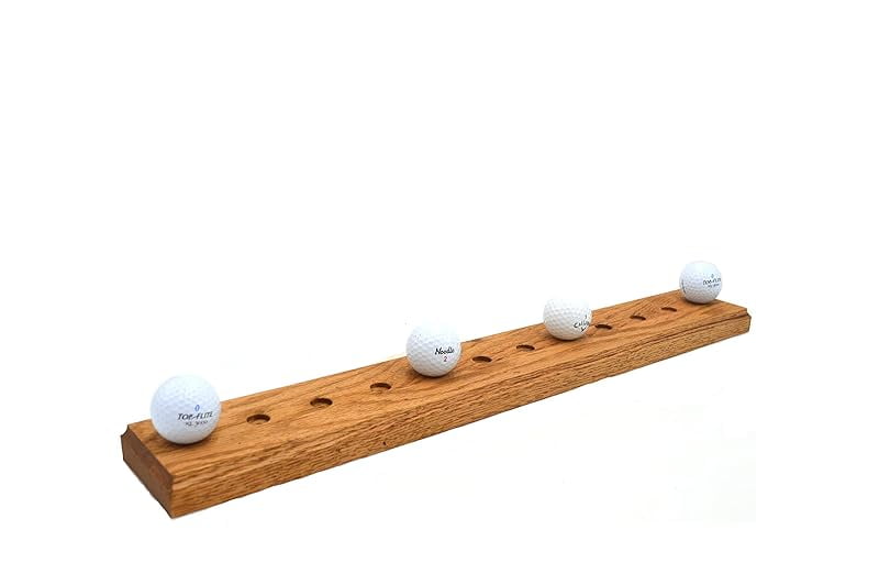 Personalized Laser Engraved Handmade Solid Oak Golf Ball Holder Display ...