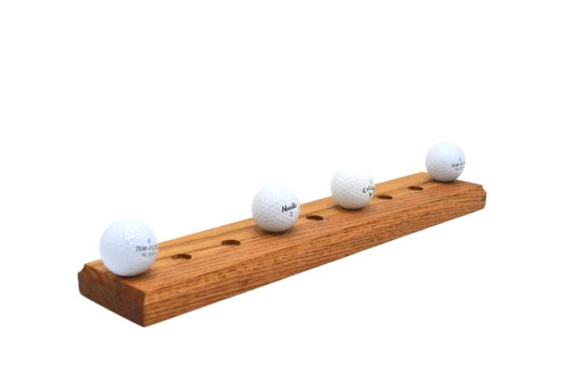 Personalized Laser Engraved Handmade Solid Oak Golf Ball Holder Display ...