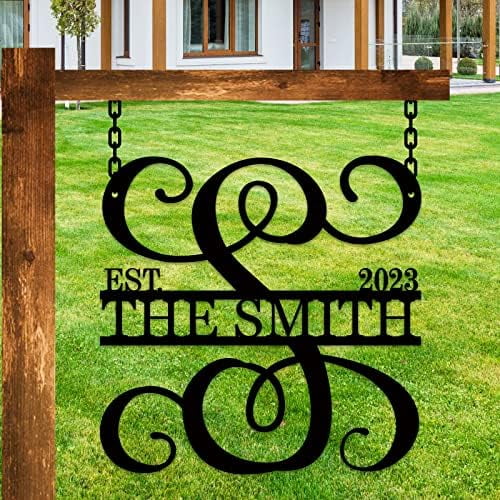 Personalized Last Name Sign, Custom Metal , Medium Size, Metal Material ...