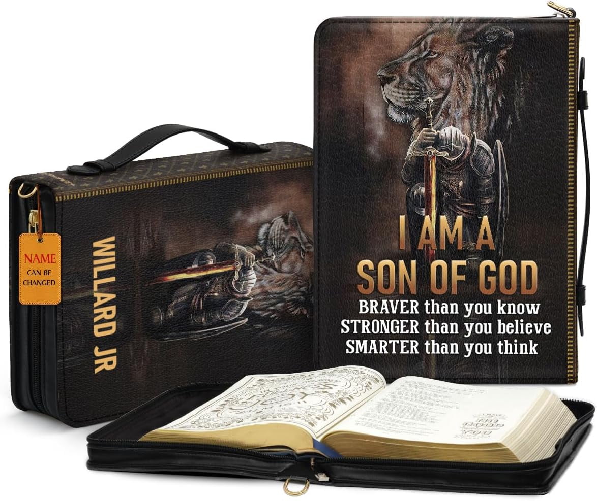 Personalized Leather Bible Covers - Customized Bible Holder For Men ...