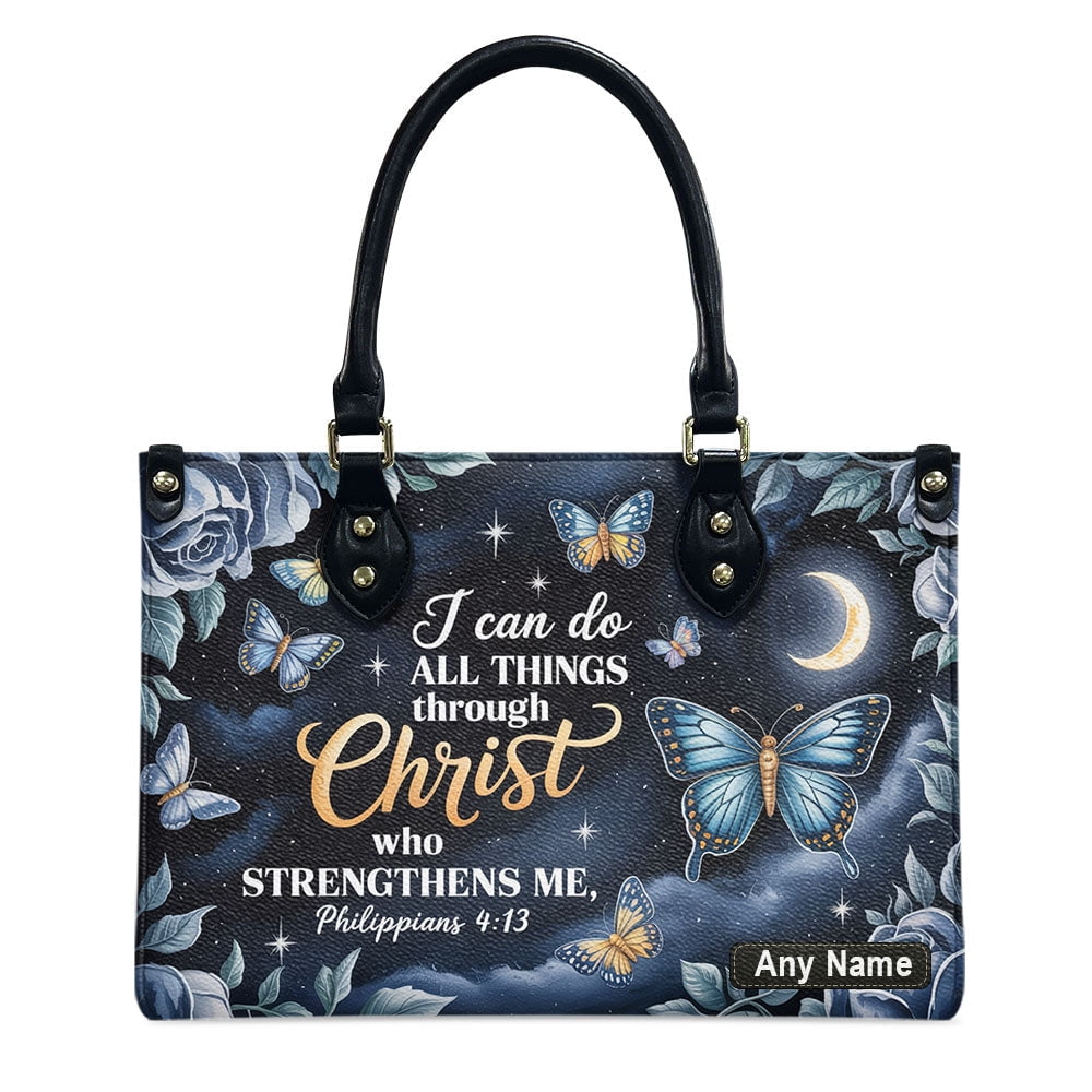 Personalized Leather Handbag with Your Name and Zipper, Perfect Gifts ...