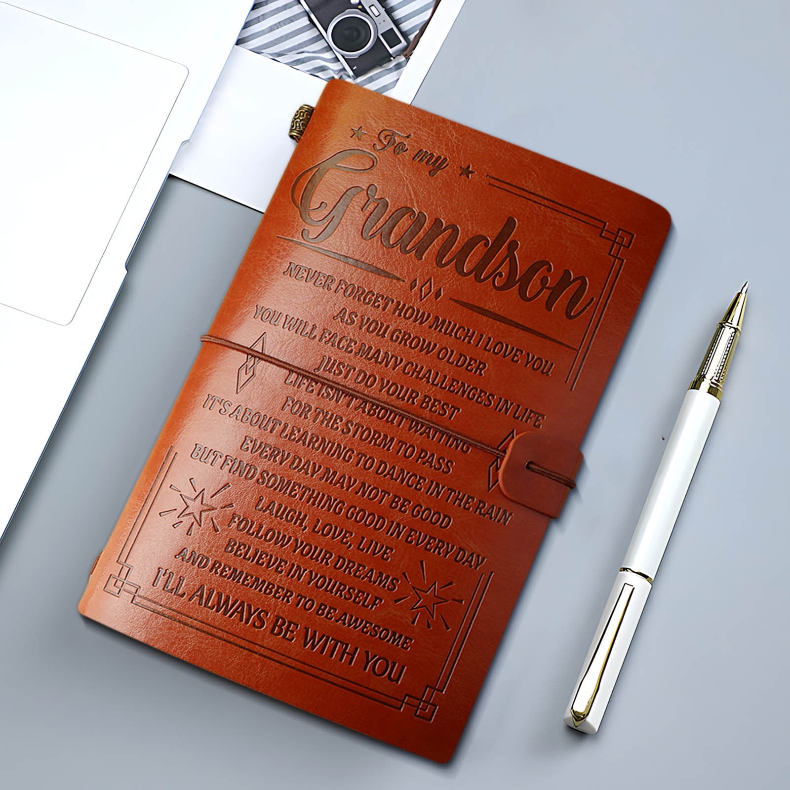Personalized Leather Journal, Refillable Writing Notebook with Thick ...