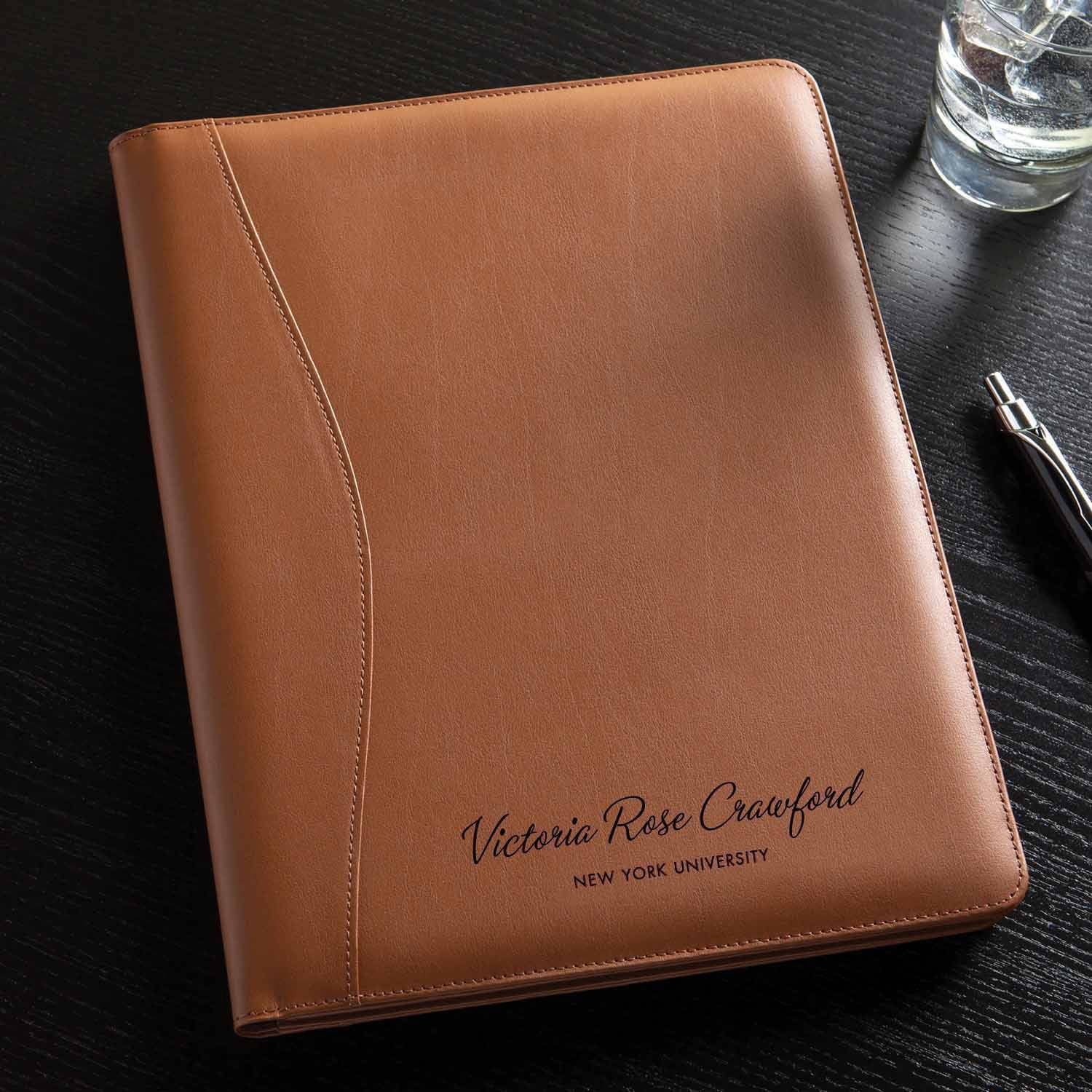 Personalized Leather Padfolio, Script Font - Walmart.com