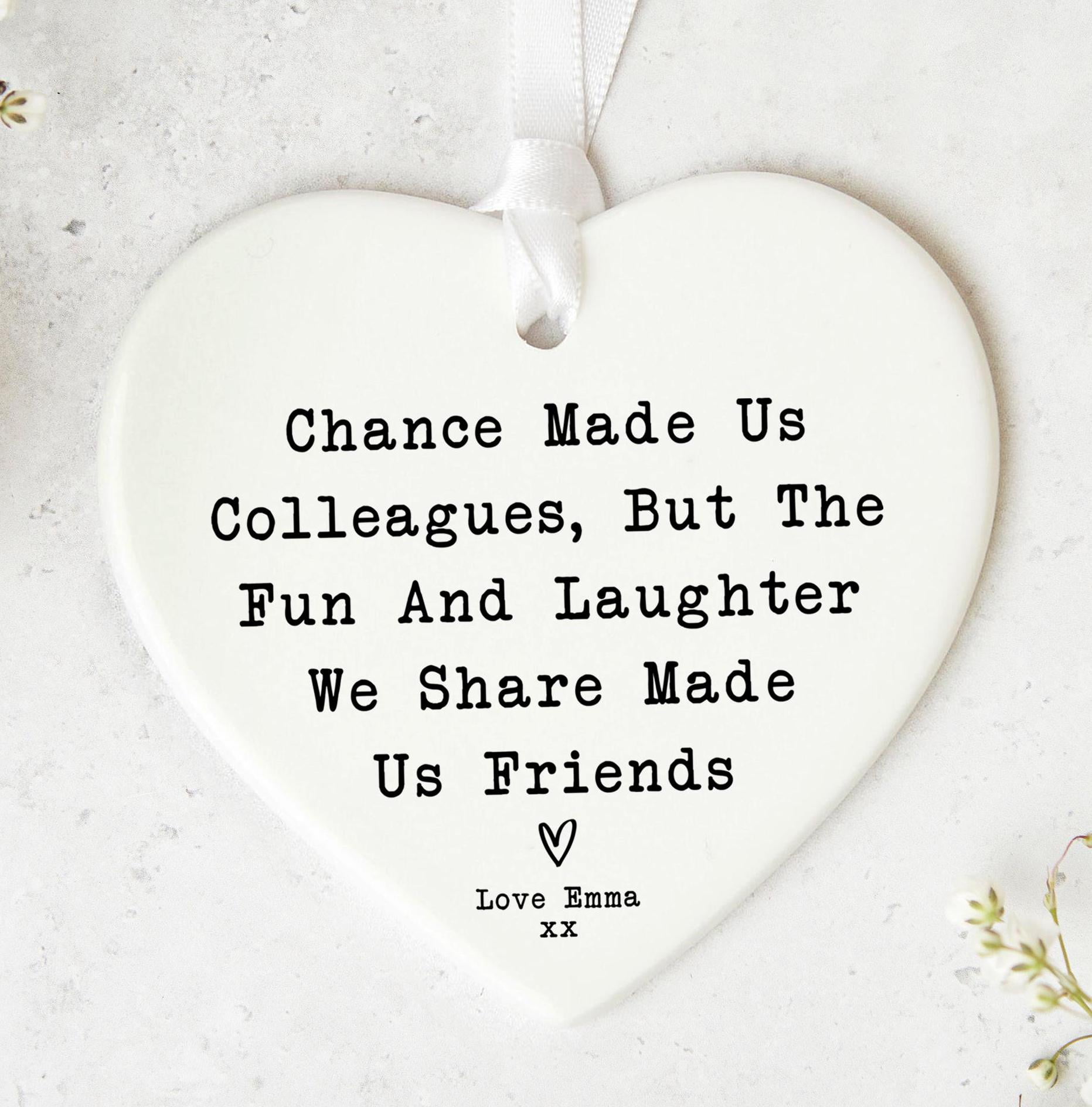 Personalized Leaving Gift - Work Colleague Farewell/Retirement Ceramic ...
