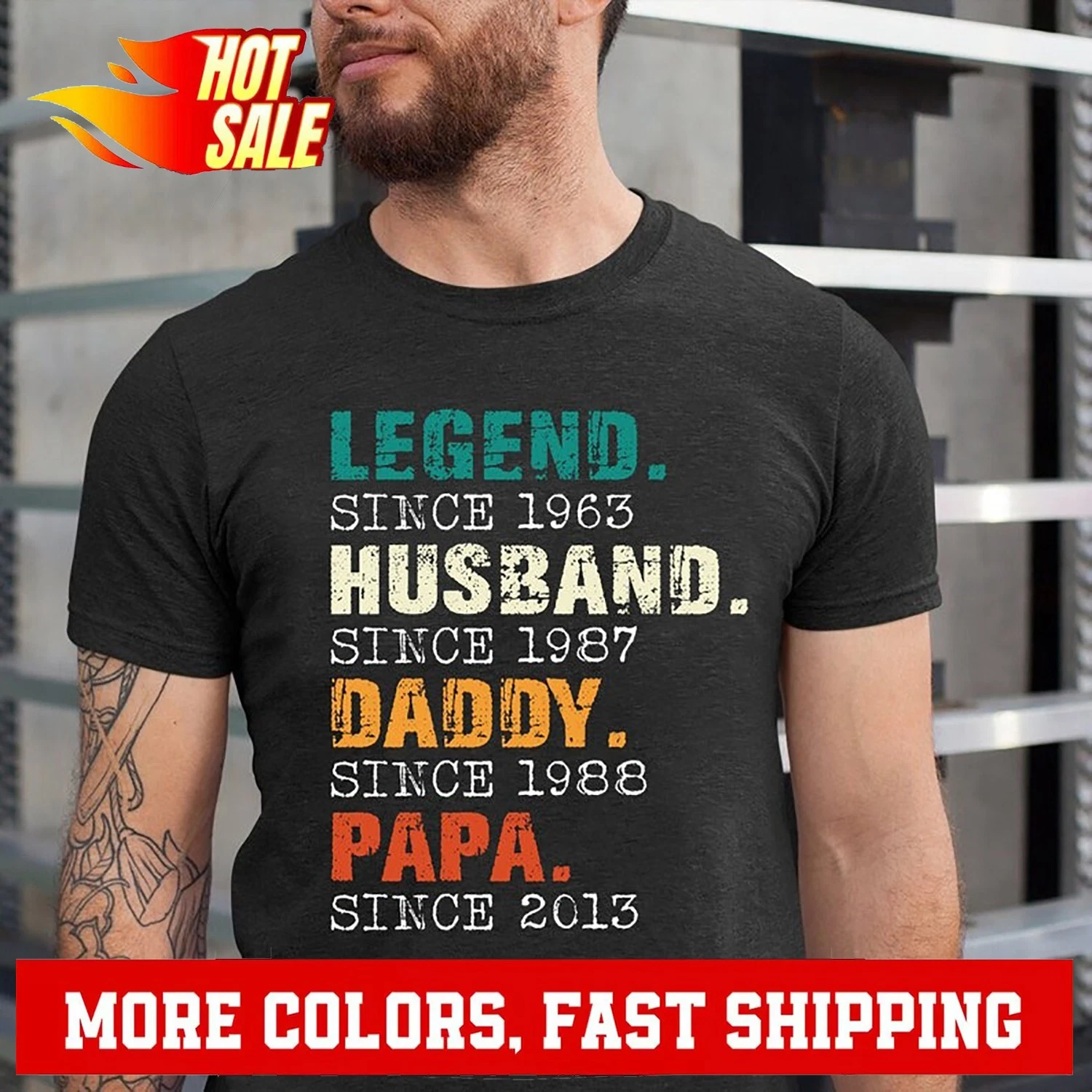 Personalized Legend Husband Daddy Papa EST Shirt, Father's Day Shirt ...